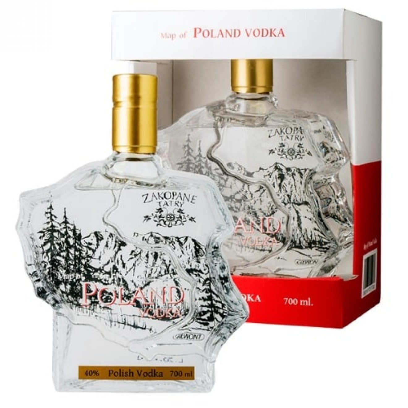 Bartex Vodka Poland Map of Zakopane 700ml 40%
